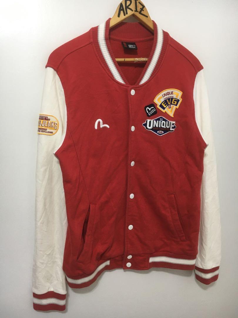 Evisu Varsity Jacket, Men's Fashion, Coats, Jackets and Outerwear on ...