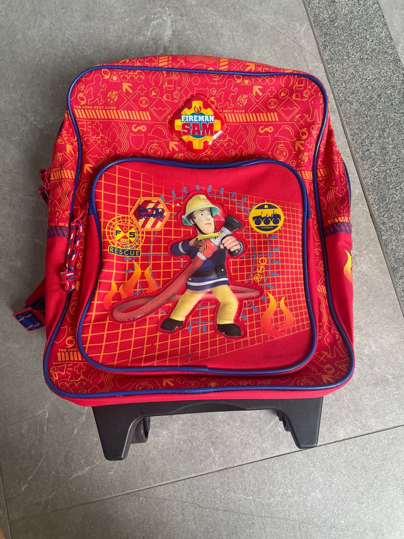 Fireman Sam Trolley Bag or backpack option, Babies & Kids, Babies ...