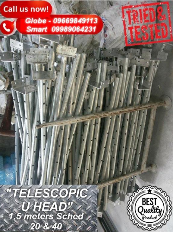 G.I. Telescopic U Head 1.5meters use for Formworks Standard Quality ...