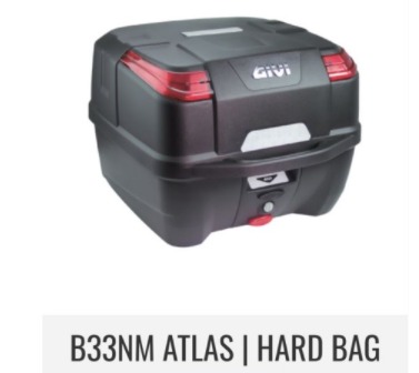 GIVI B33NM “ATLAS” TOP CASE B33 is 33l, Motorcycles, Motorcycle Accessories on Carousell