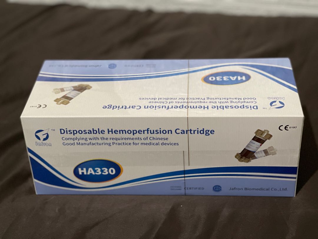 HA330 Hemoperfusion Cartridge with hose on Carousell