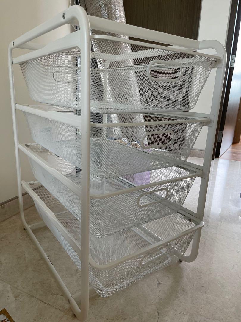 IKEA Algot storage - frame w 4 mesh baskets, Furniture & Home Living ...