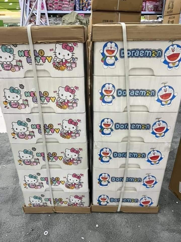 Kids Cartoon Doraemon Hello Kitty Durabox Cabinet Drawer, Babies & Kids ...