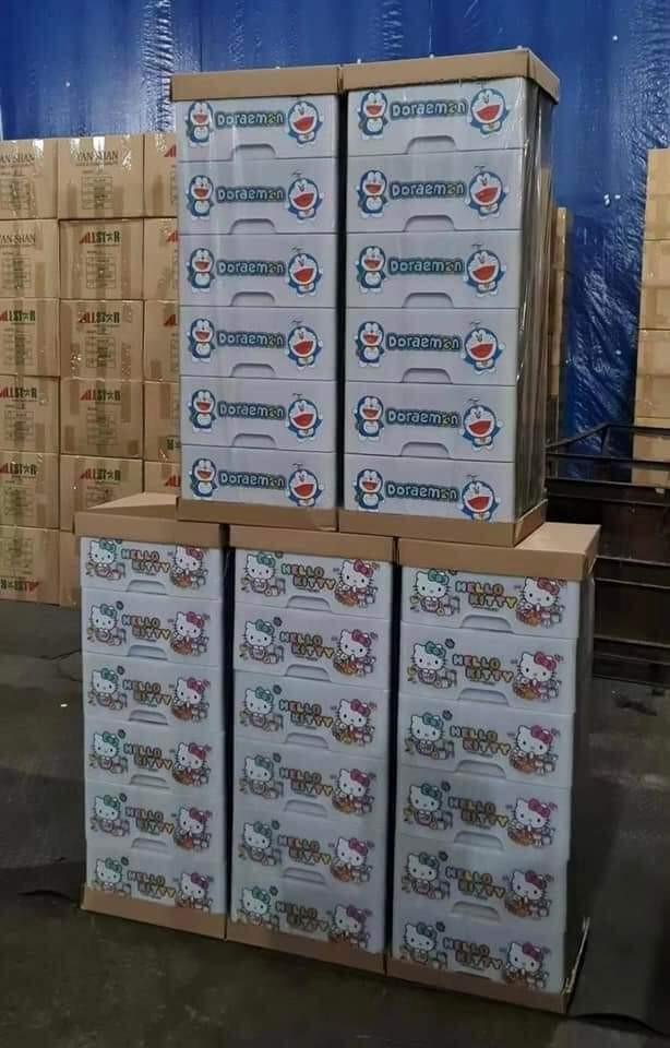 Kids Cartoon Doraemon Hello Kitty Durabox Cabinet Drawer, Babies & Kids ...