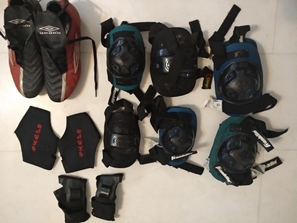 many knee elbow ankle hand guards Umbro football soccer rugby boots ...