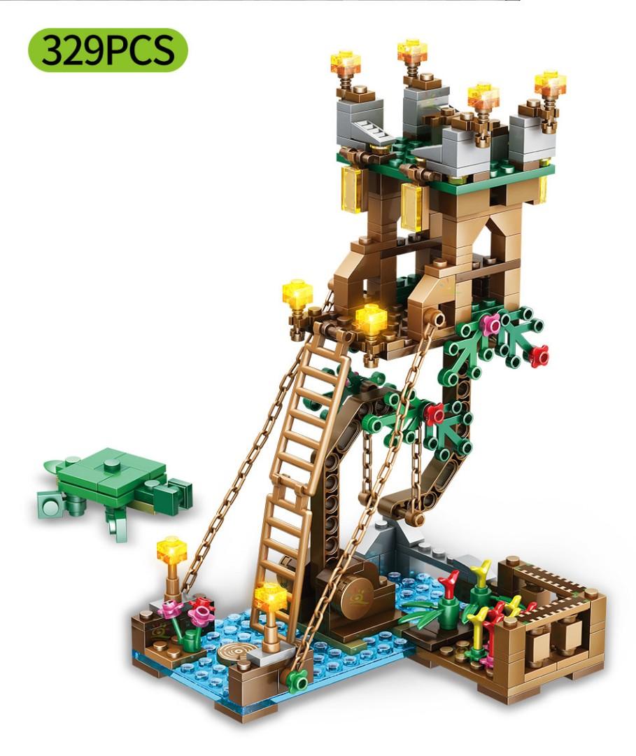 Minecraft "My World" Tree House and Floating Fortress Building Blocks ...