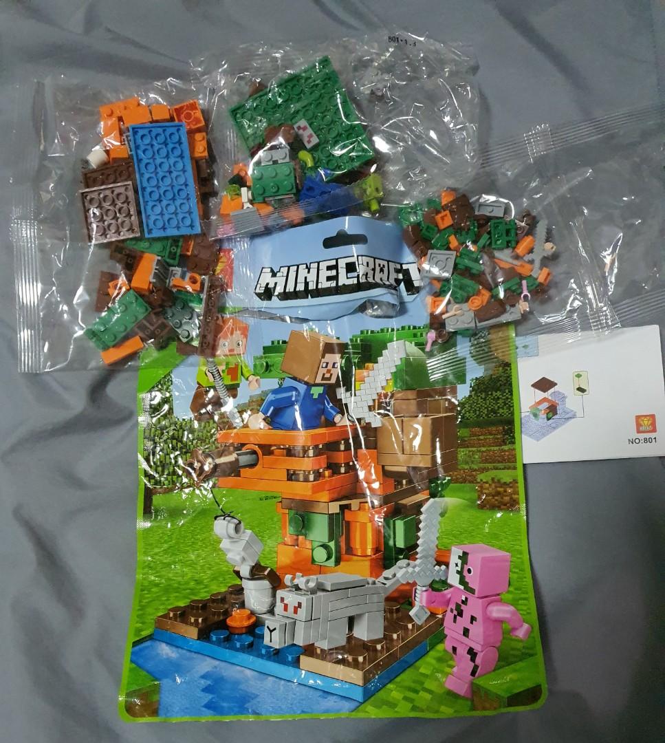 Minecraft "My World" Tree House and Floating Fortress Building Blocks ...