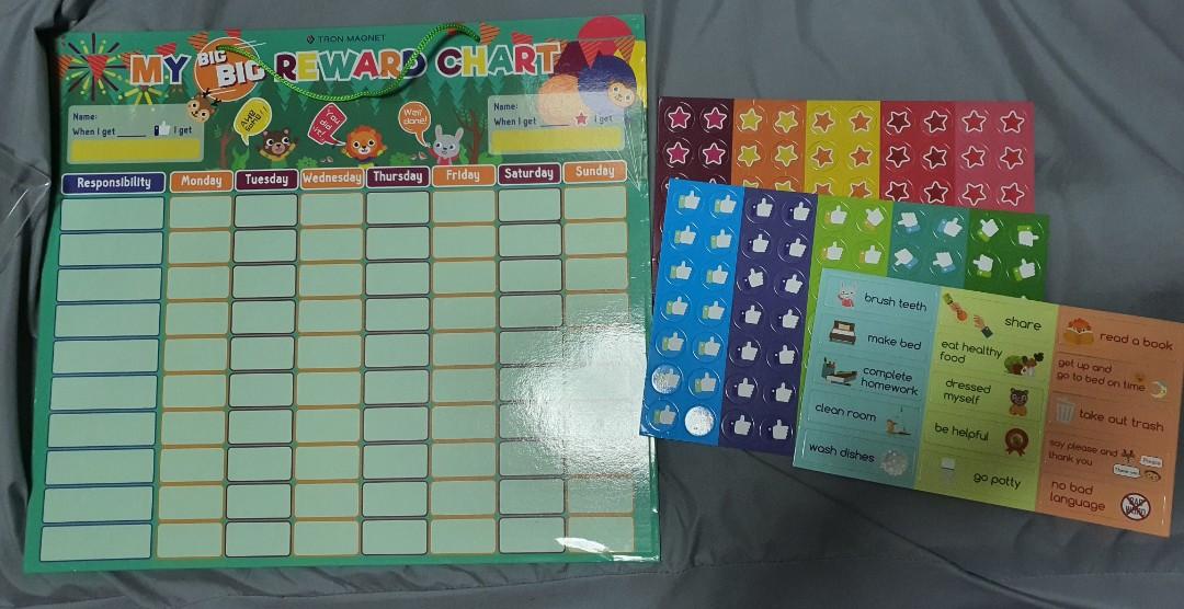 My Big Big Reward Chart (Magnetic), Hobbies & Toys, Stationery & Craft ...