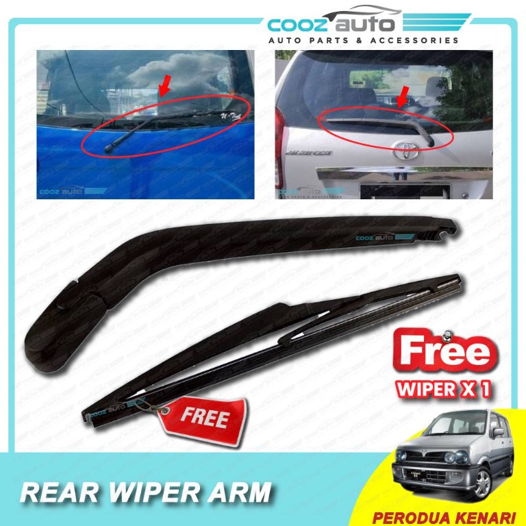 Perodua Kenari Rear Wiper Arm complete set with free wiper, Auto ...