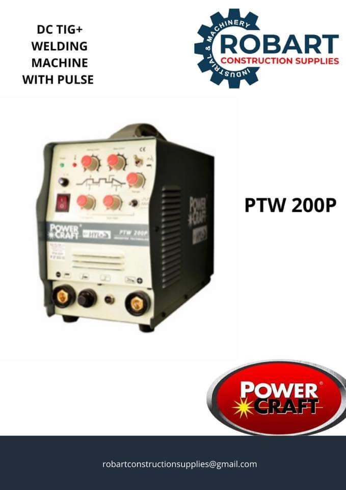 POWER CRAFT DC TIG WELDING MACHINE WITH PULSE PTW 200P, Commercial ...