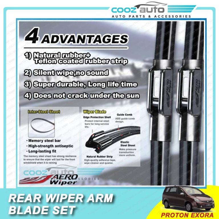 Proton Exora AERO Wiper Arm Rear Wiper Complete Set With Free Wiper ...