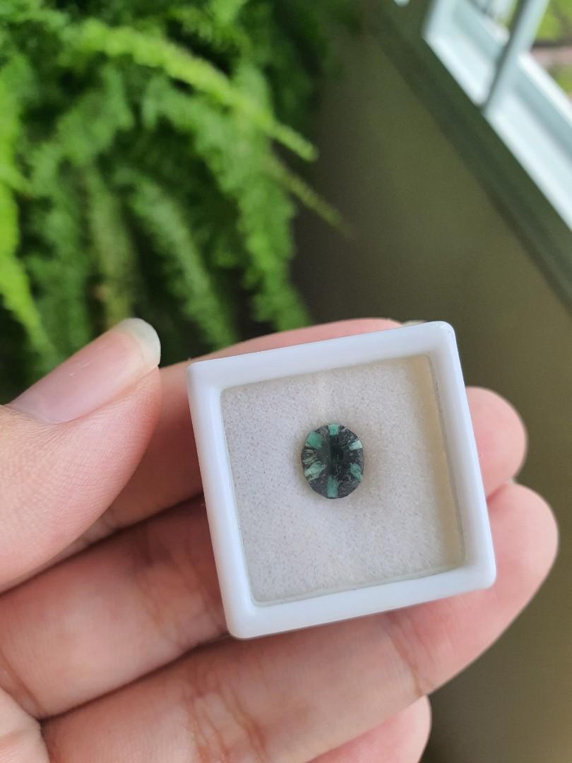 RARE trapiche emerald from columbia 1.07crts 100%untreated no oil ...