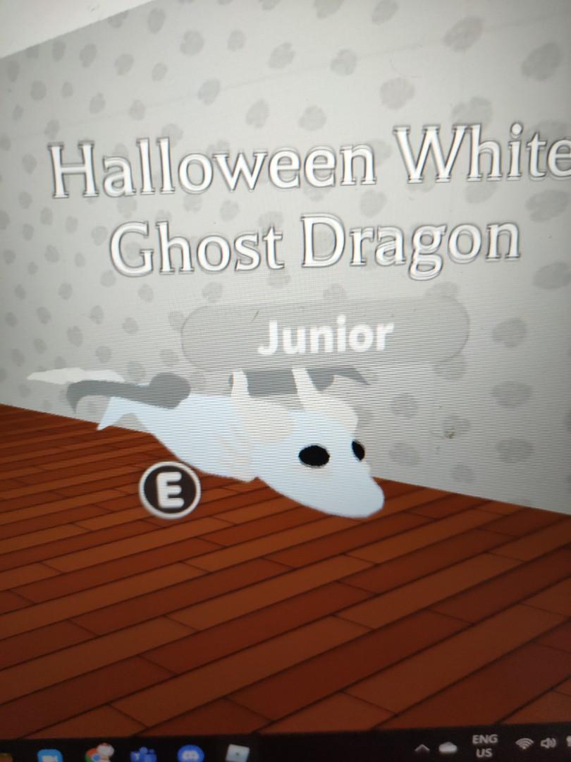 Roblox Adopt Me Halloween White Ghost Dragon, Video Gaming, Video Games ...