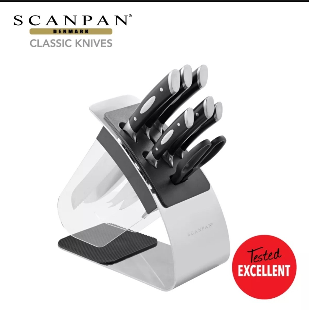 Scanpan (Denmark) 8 pc knife block set, Furniture & Home Living ...