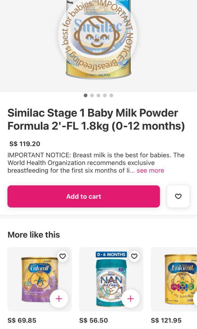 Similac formula milk, Babies & Kids, Nursing & Feeding, Breastfeeding ...