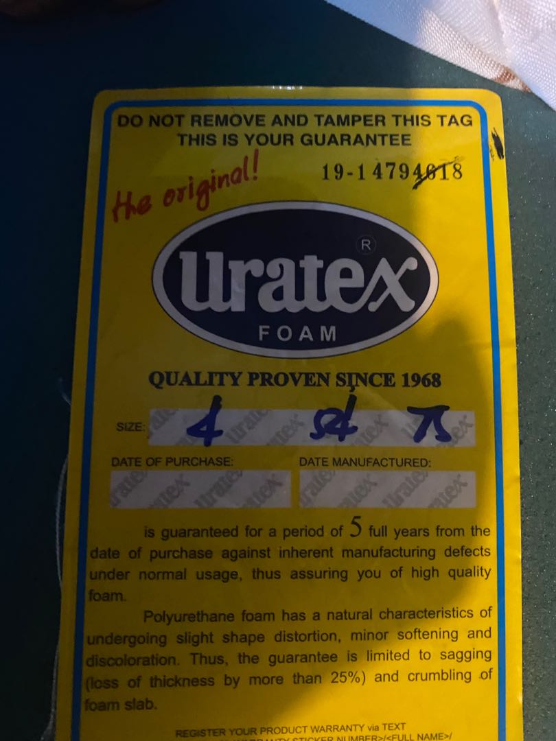 URATEX POLYURETHANE FOAM, Furniture & Home Living, Bedding & Towels on ...