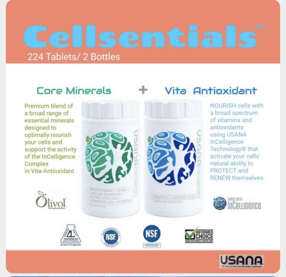 Usana Cellsentials, Health & Nutrition, Health Supplements, Vitamins ...