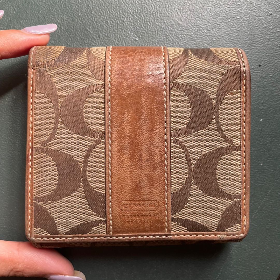 Vintage Coach wallet in Signature Jacquard, Women's Fashion, Bags ...