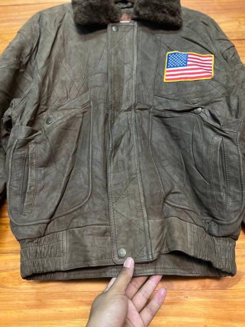 VINTAGE US ARMY X SOVIET UNION LEATHER JACKET, Men's Fashion, Coats ...