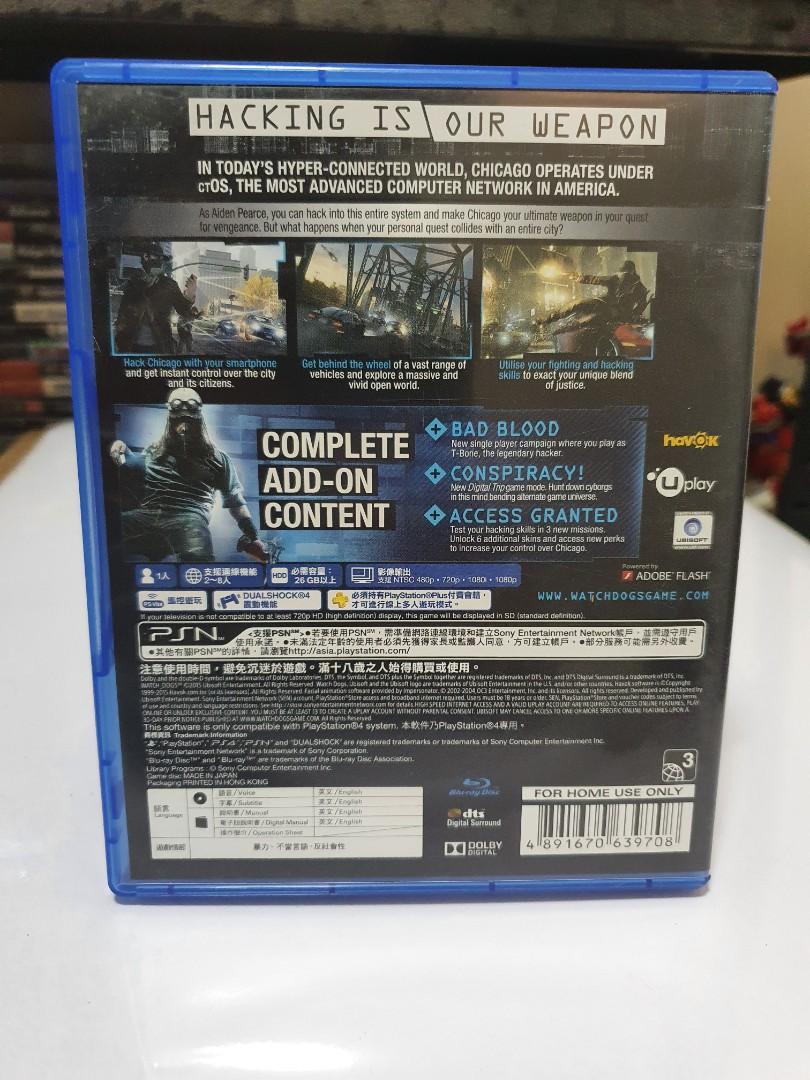 Watch Dogs Complete Edition (Sony Playstation, 3), Video Gaming, Video ...