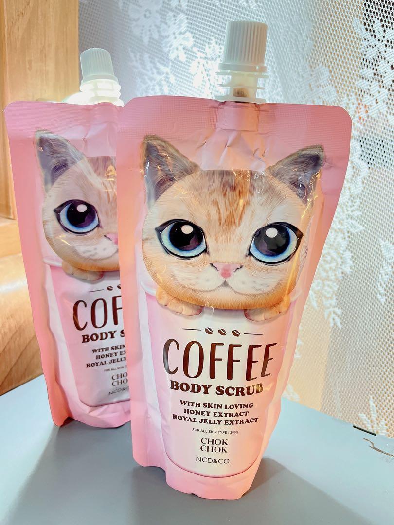 韓國 CHOKCHOK 貓咪 咖啡身體磨砂膏】, 美容＆化妝品, 沐浴＆身體護理, 沐浴及身體護理 - 身體護理 - Carousell