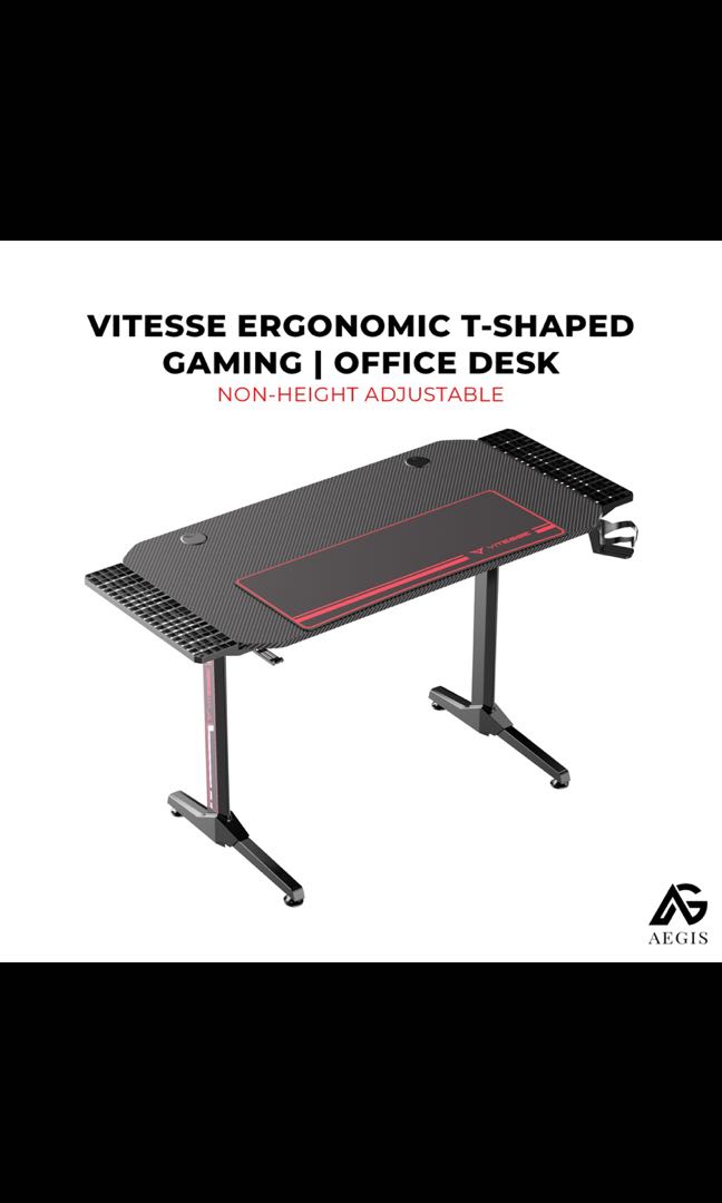 AEGIS Office Ergonomic Gaming Desk Office Desk, Furniture & Home Living ...