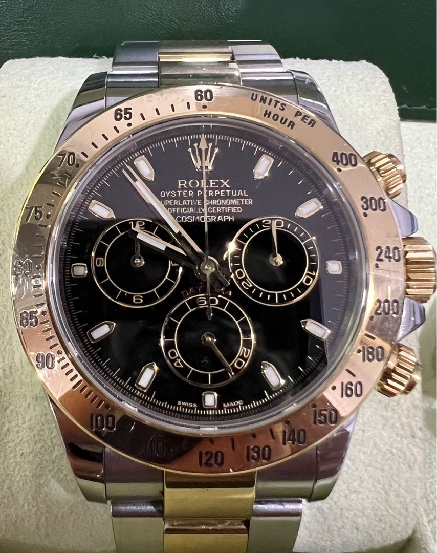 AN Series Rolex Daytona 116523 black APH dial (blue lume), Luxury ...