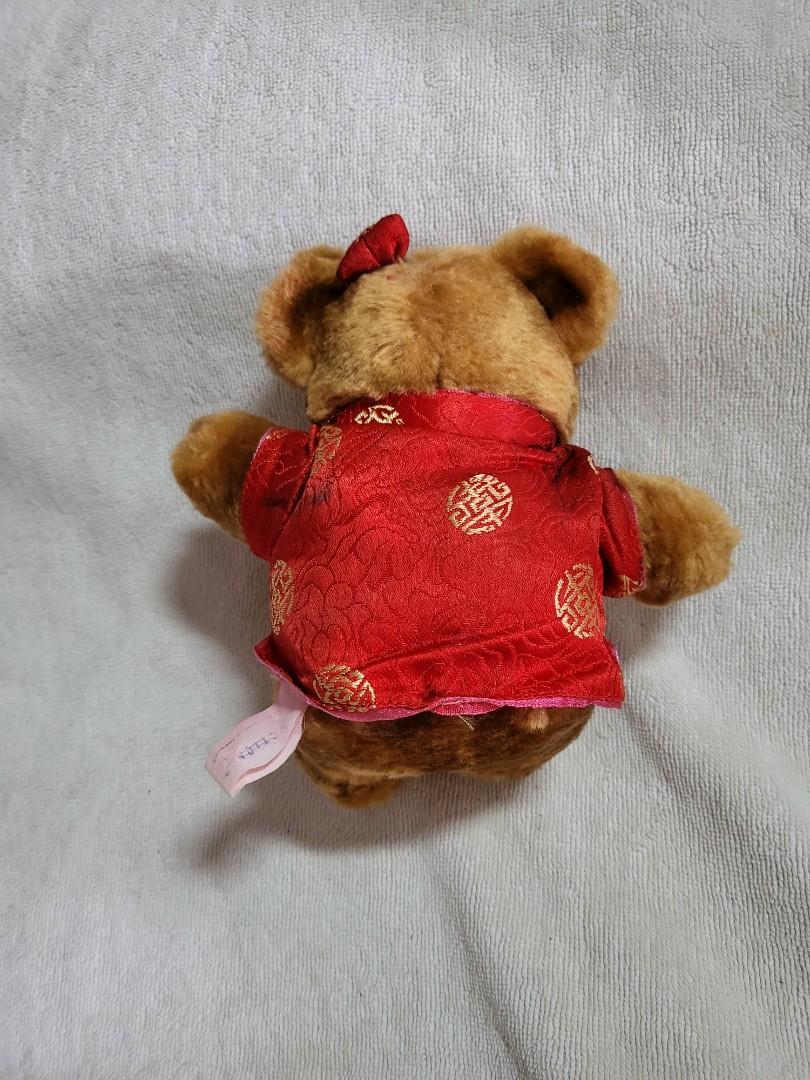 Authentic CMT Cheong Sam Teddy Bear Plush Soft Toy, Hobbies & Toys ...
