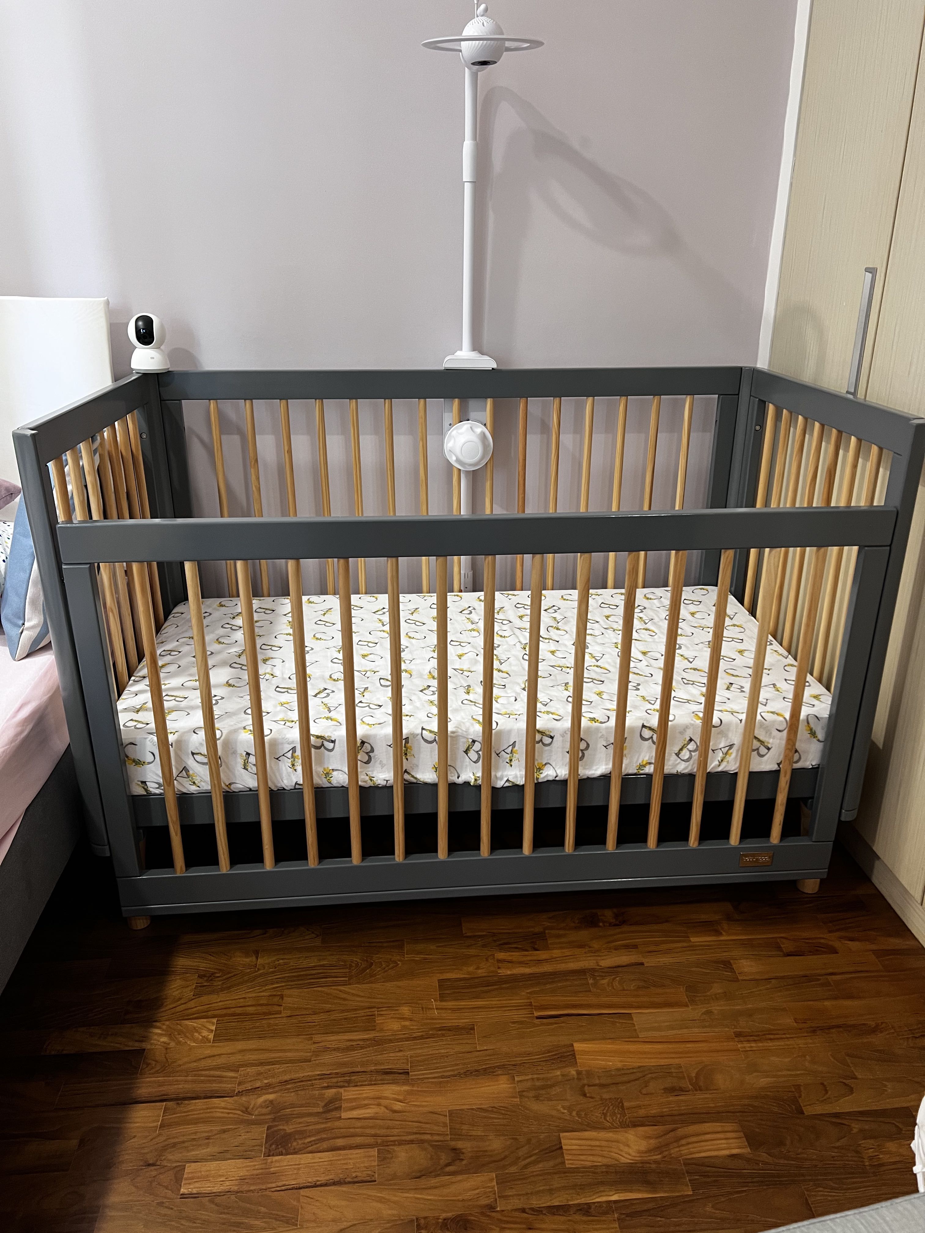 Babyhood Riya Cot in Grey, Babies & Kids, Baby Nursery & Kids Furniture ...