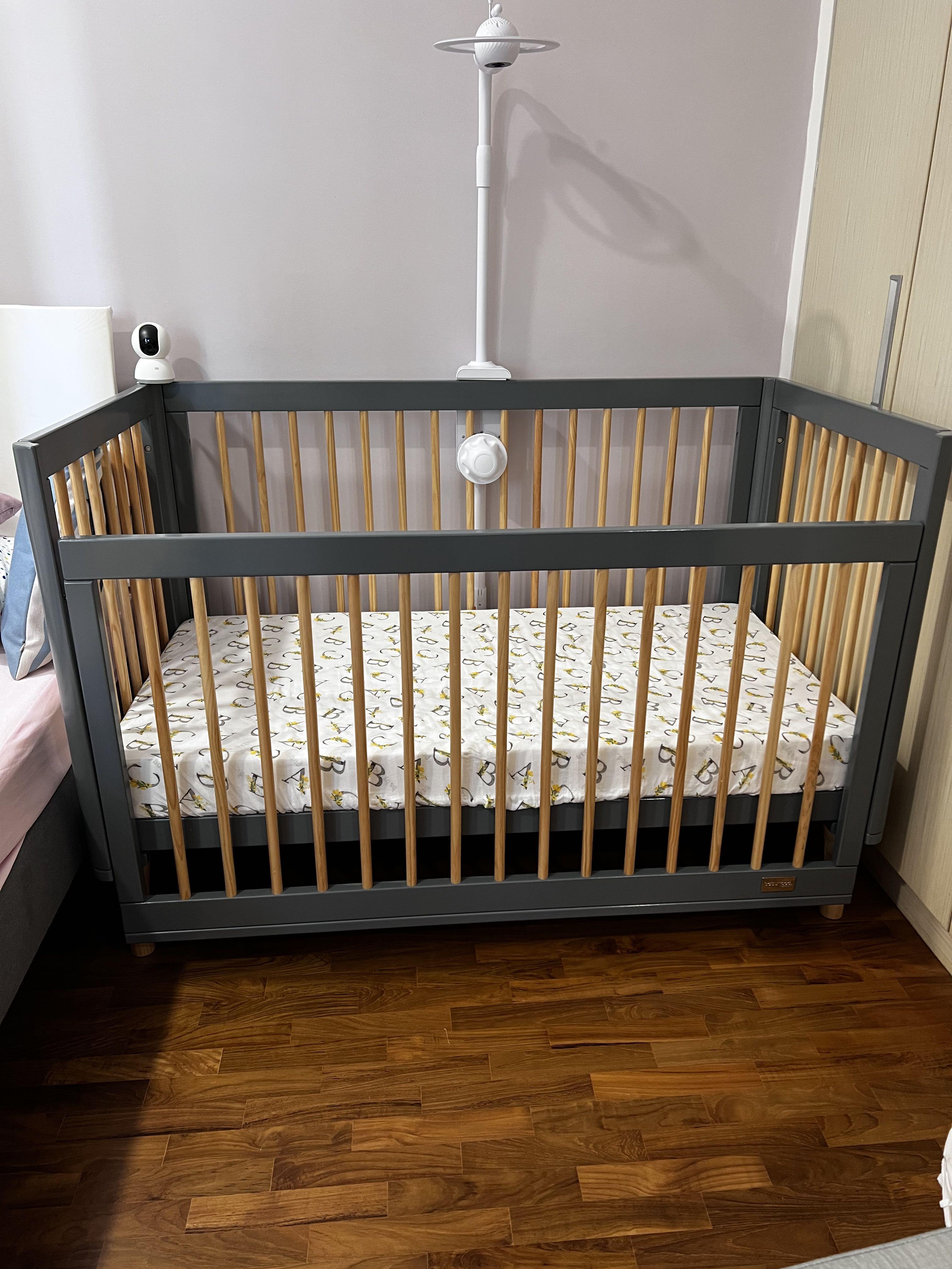 Babyhood Riya Cot in Grey, Babies & Kids, Baby Nursery & Kids Furniture ...