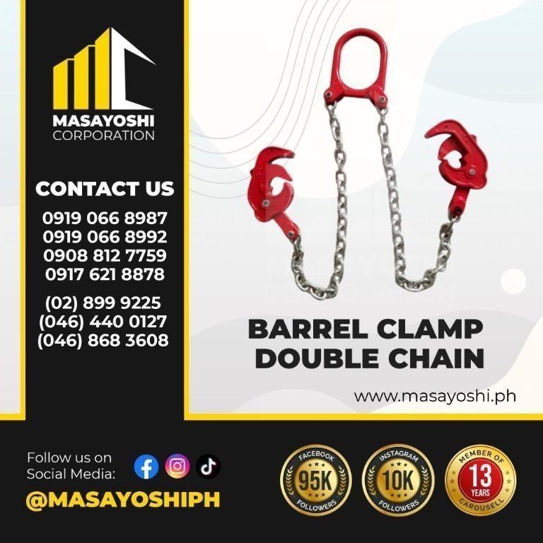 Barrel Clamp Double Chain Drum Lifter | Drum Clamp with Lifting Chain ...