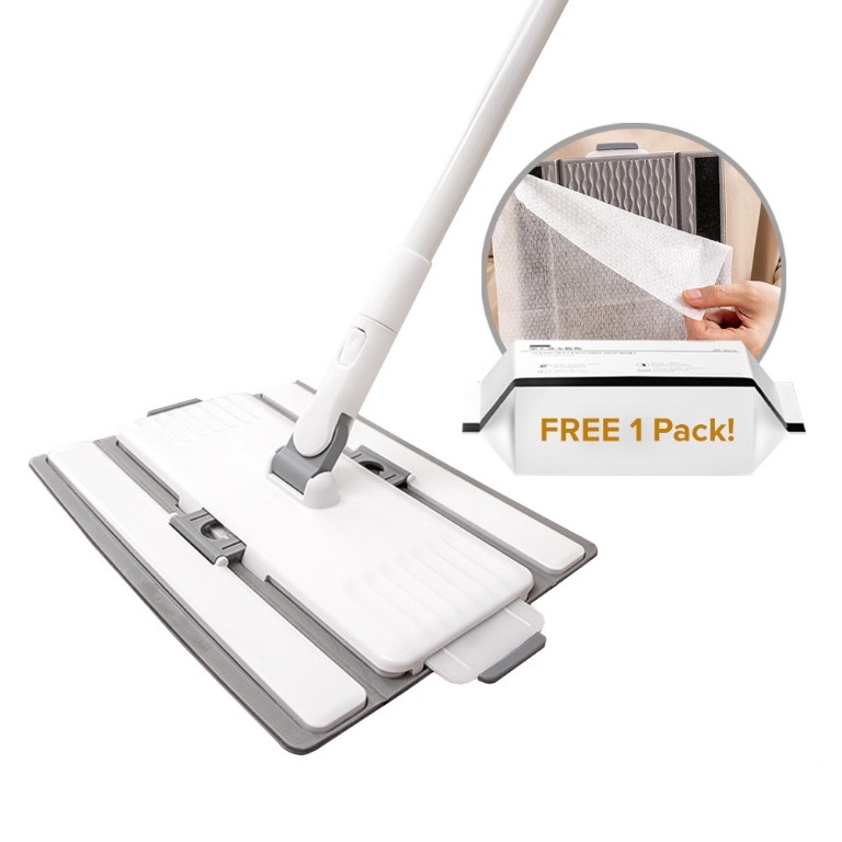 BRANDNEW INSTOCK FLOOR WIPER MOP - FREE 1 PACK DRY WIPES SHEET / WINDOW ...
