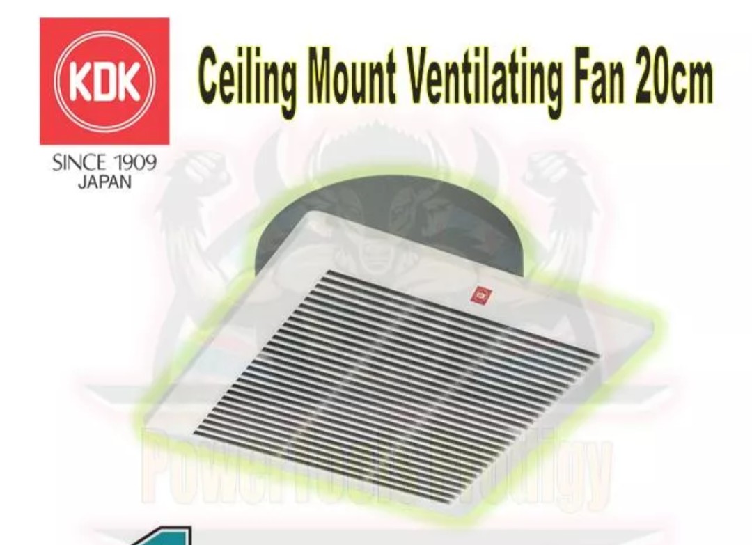 KDK Ceiling mount ventilation fan 20CQT1, Furniture & Home Living ...