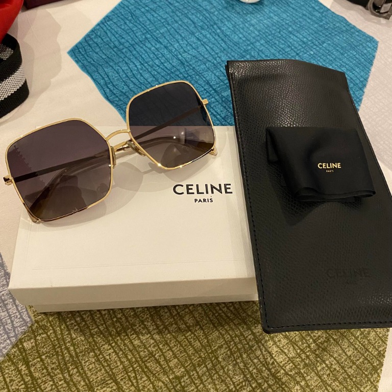 CELINE GOLD METAL FRAME / GRADIENT GREY LENS, Women's Fashion, Watches ...