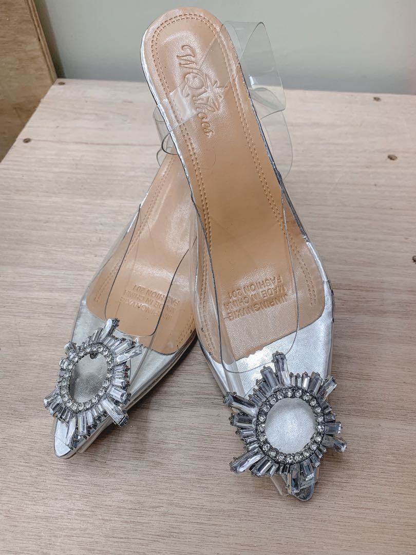 Crystal Heels, Women's Fashion, Footwear, Heels on Carousell