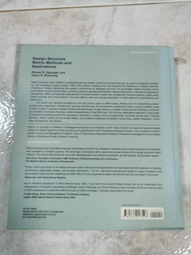 Design Structure Matrix Methods and Applications, Hobbies & Toys, Books ...