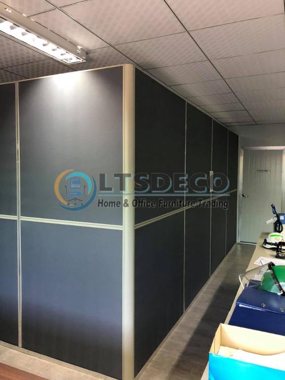 FULL FABRIC TYPE WORKSTATION WALL PANEL OFFICE PARTITIONS, Furniture ...