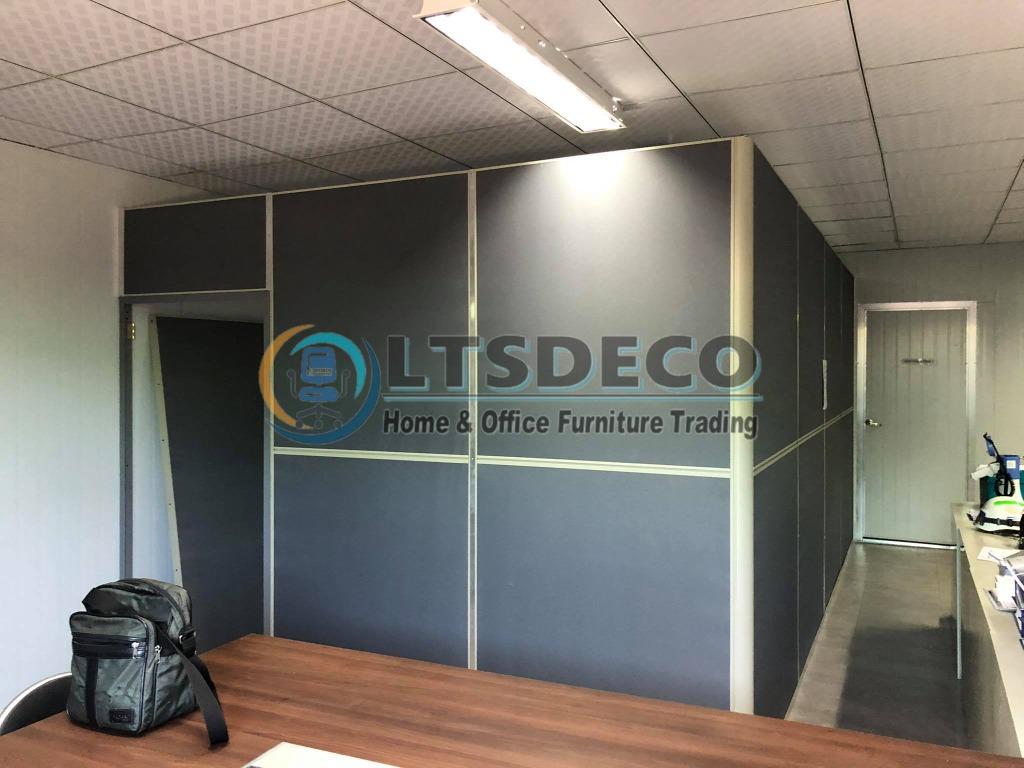 FULL FABRIC TYPE WORKSTATION WALL PANEL OFFICE PARTITIONS, Furniture ...