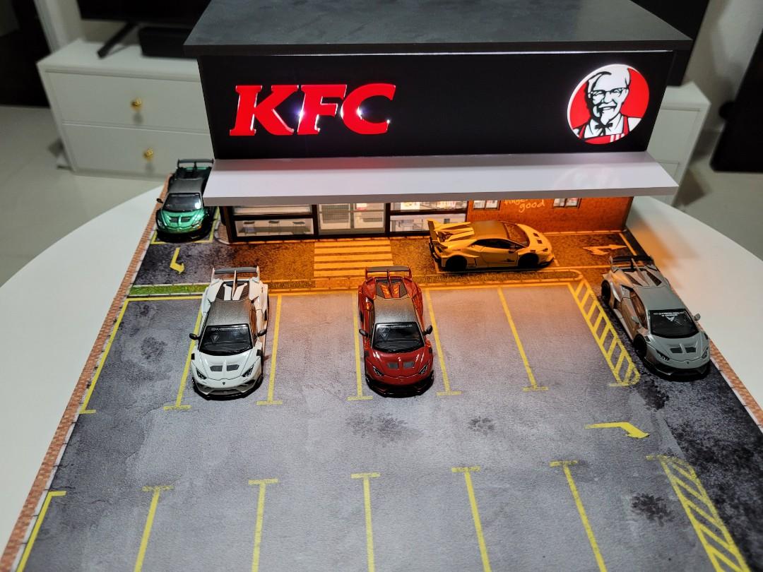 【Ready stock】G fans KFC carpark diorama for Mini GT, Tarmac, Inno64 ...