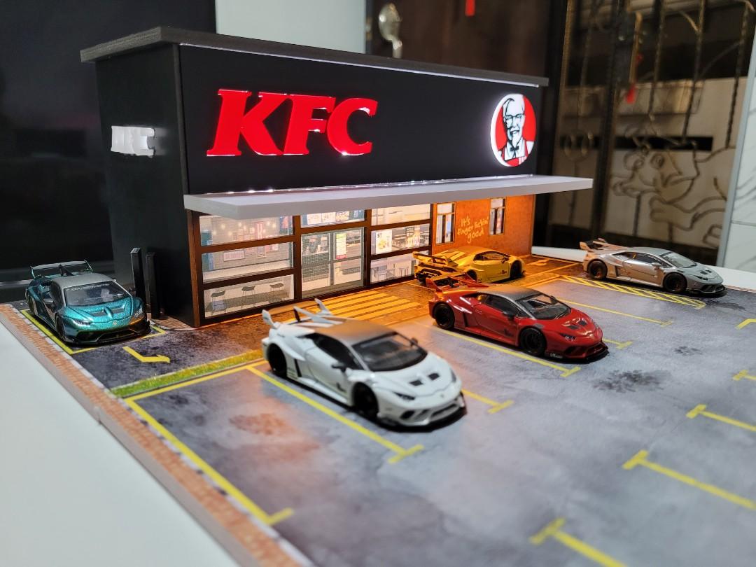 【Ready stock】G fans KFC carpark diorama for Mini GT, Tarmac, Inno64 ...