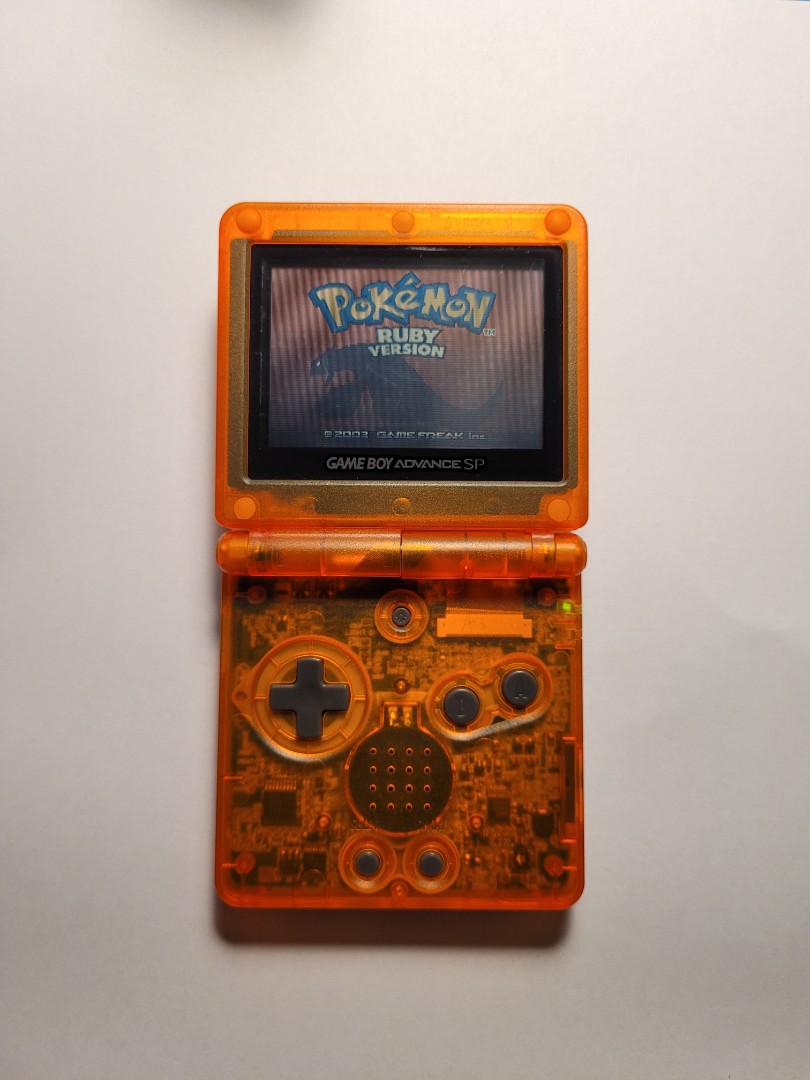 Gameboy Advance SP AGS-001 Clear Orange, Video Gaming, Video Game ...