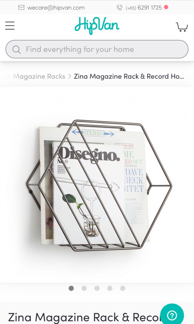 Hipvan, Zina Magazine Rack and Record Holder, Furniture & Home Living ...