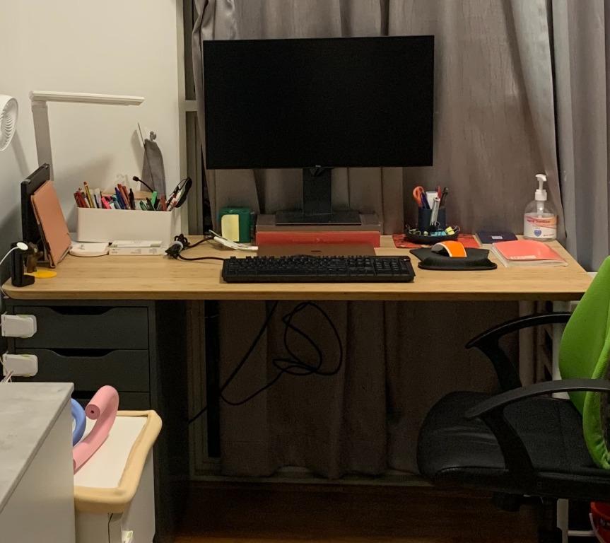 Ikea Anfallare Bamboo Desk Top, Cabinet and legs, Furniture & Home ...