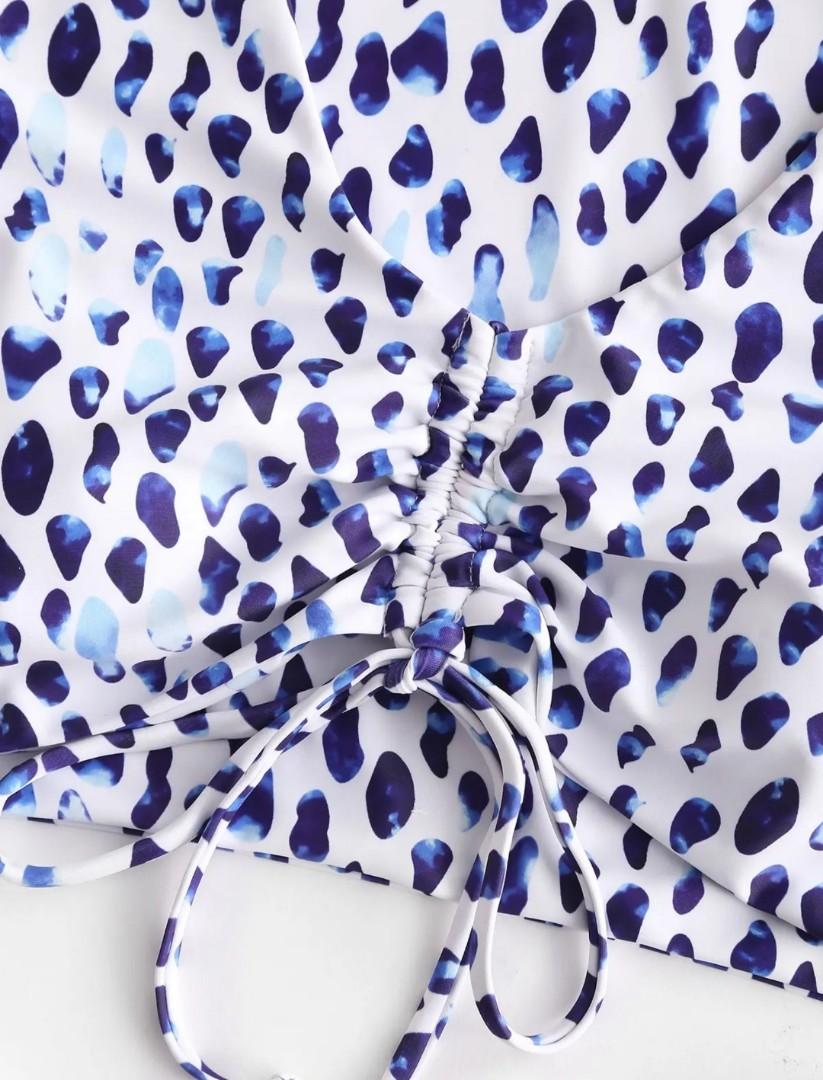 Jessica Stockstill Multi-C Snake Print Ruched Bikini Set, Women's ...