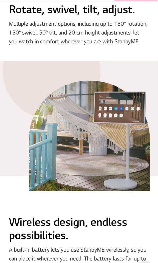 LG stand by ME STANDBYME full movement TV, TV & Home Appliances, TV ...