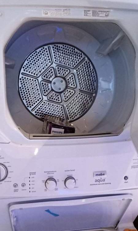 MABE STACKABLE WASHER AND DRYER MCL1540EEBBXO, TV & Home Appliances ...