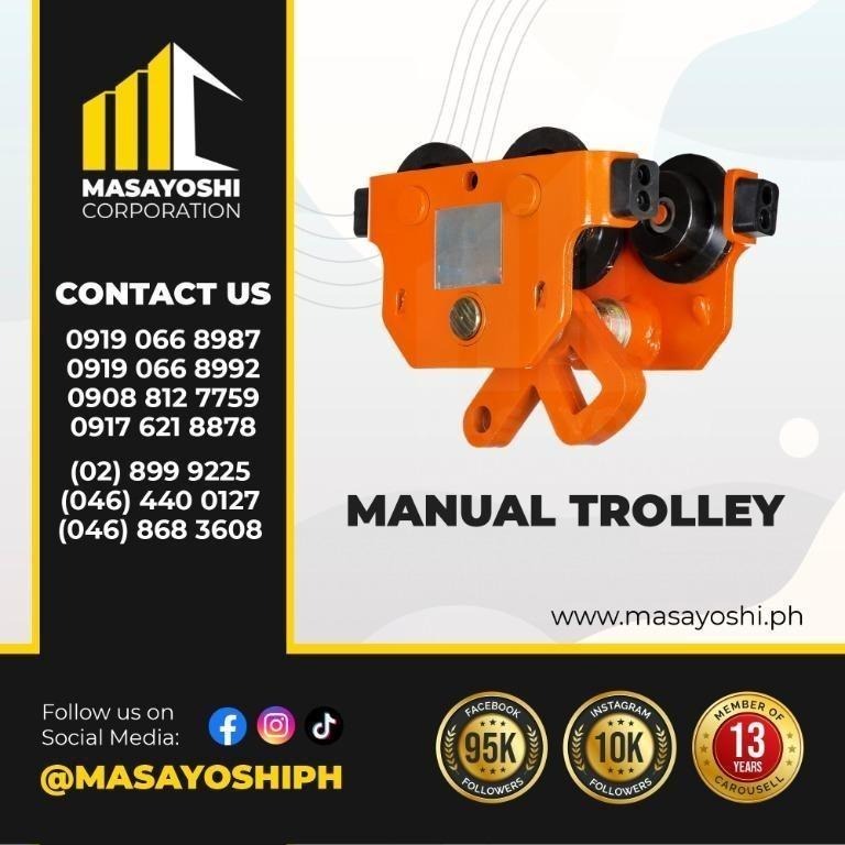 Manual Trolley | GST Manual Trolley | Lifting Equipment, Commercial ...