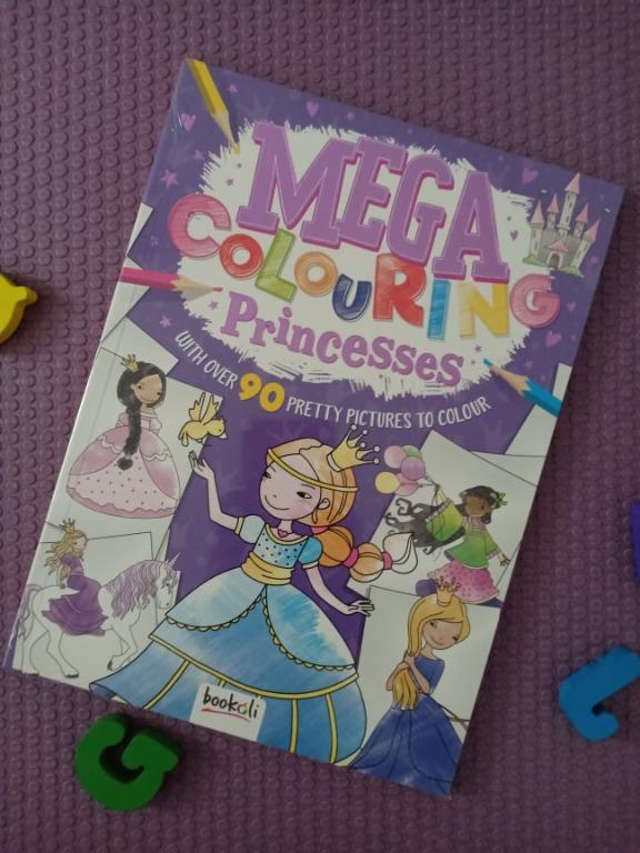 Mega Coloring Books 90 Pictures to Color, Hobbies & Toys, Books ...