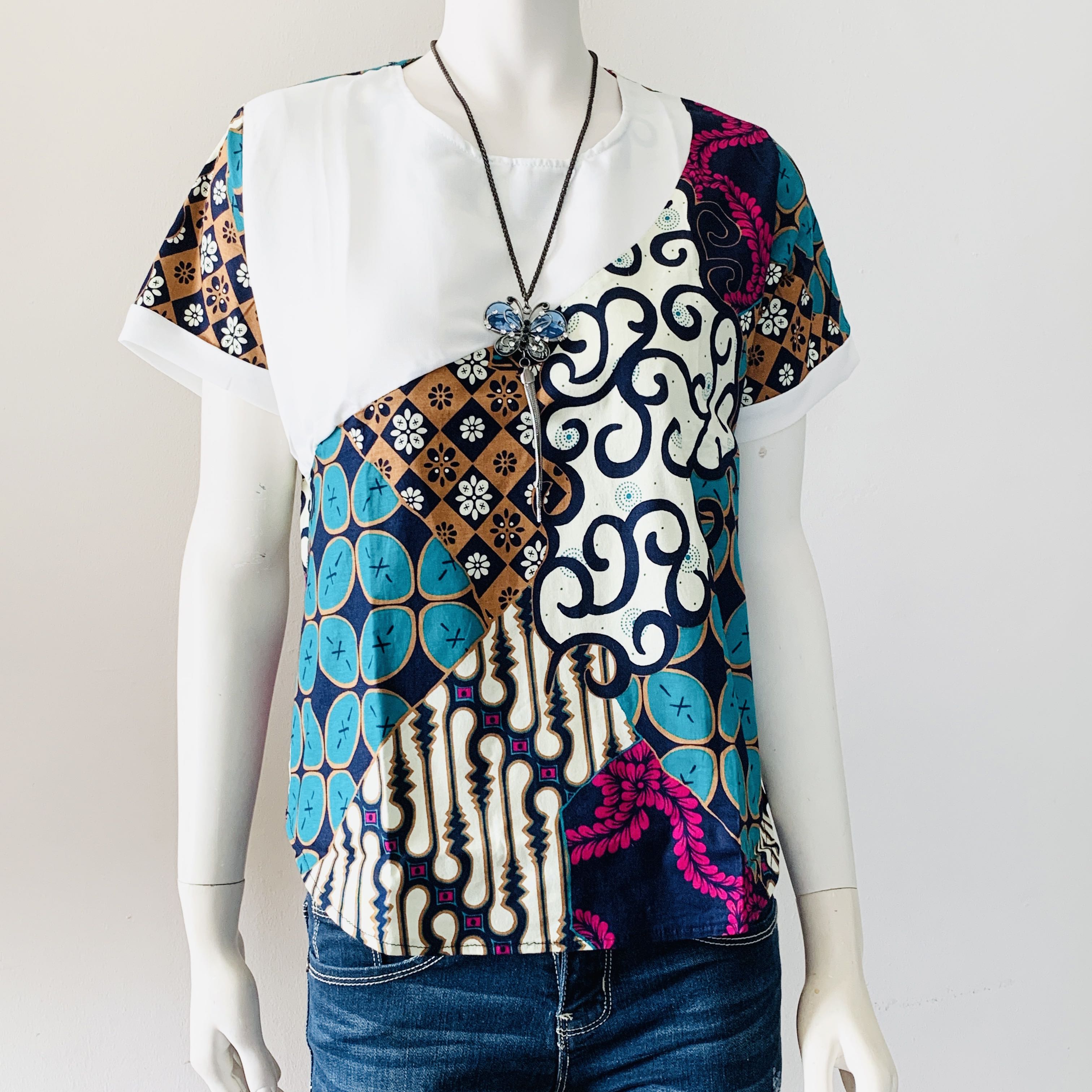 [NEW] Batik Tops Bust : 98cm, Women's Fashion, Tops, Blouses on Carousell