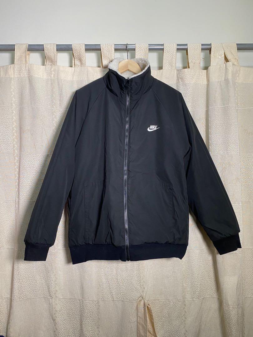 NikeLAB Nike Fleece Sherpa Reversible Jacket, Men's Fashion, Coats ...